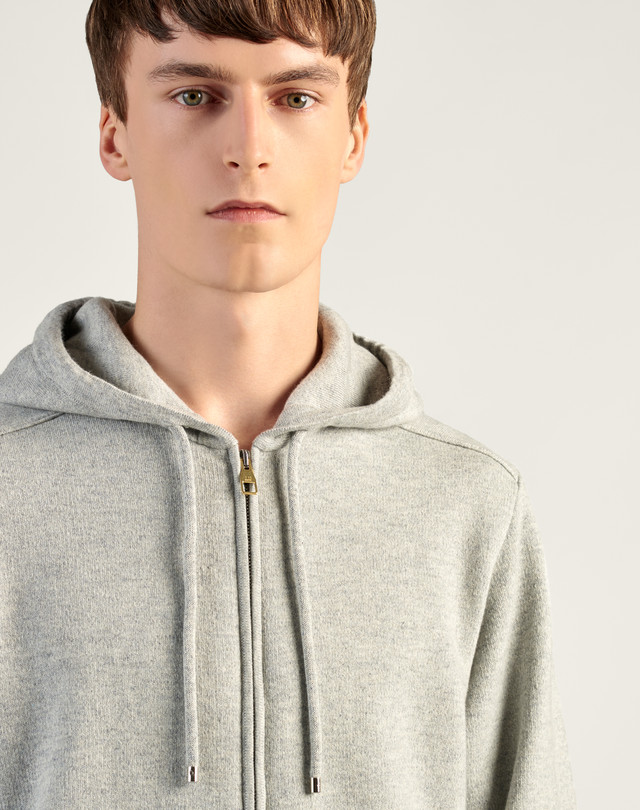 Men's Knitted Cotton Cashmere Hoodie | dunhill SR Online Store